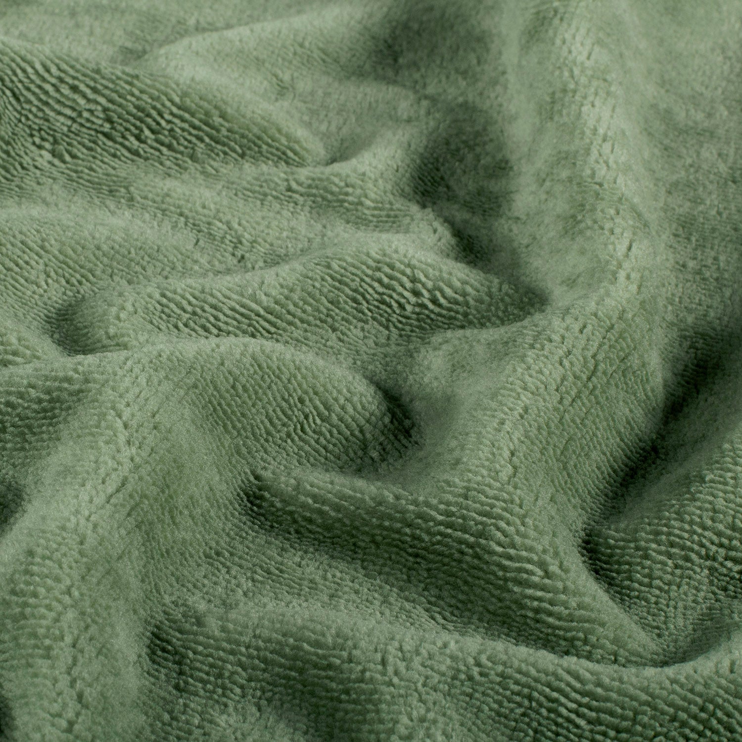 Bamboe Fleece Stof Effen Olijf Groen Stoffen Groothandel Nooteboom