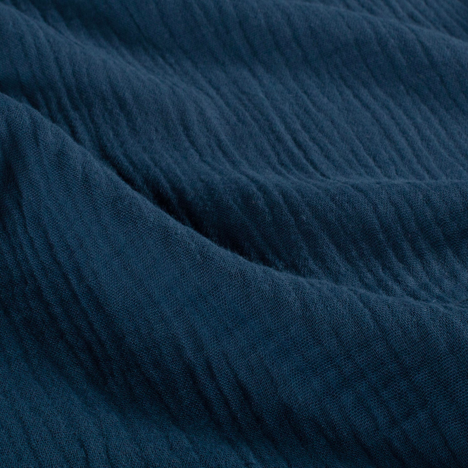 Muslin GOTS organic fabric Unicolour Steel Blue | Wholesale fabrics ...