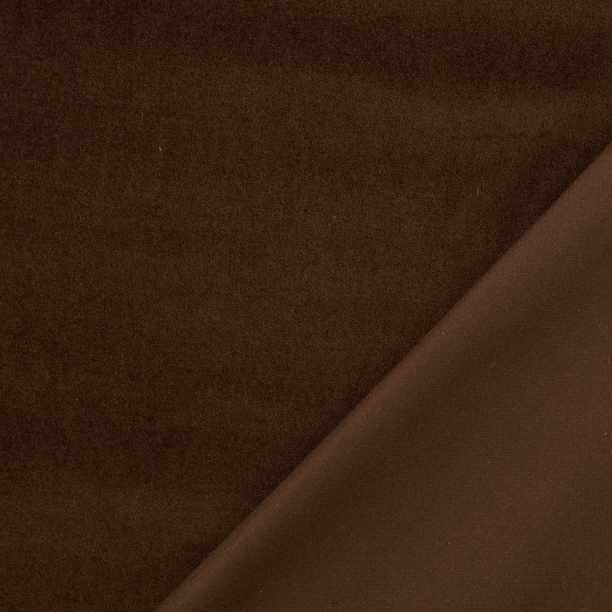 Velours fabric Unicolour Brown | Wholesale fabrics | Nooteboom Textiles