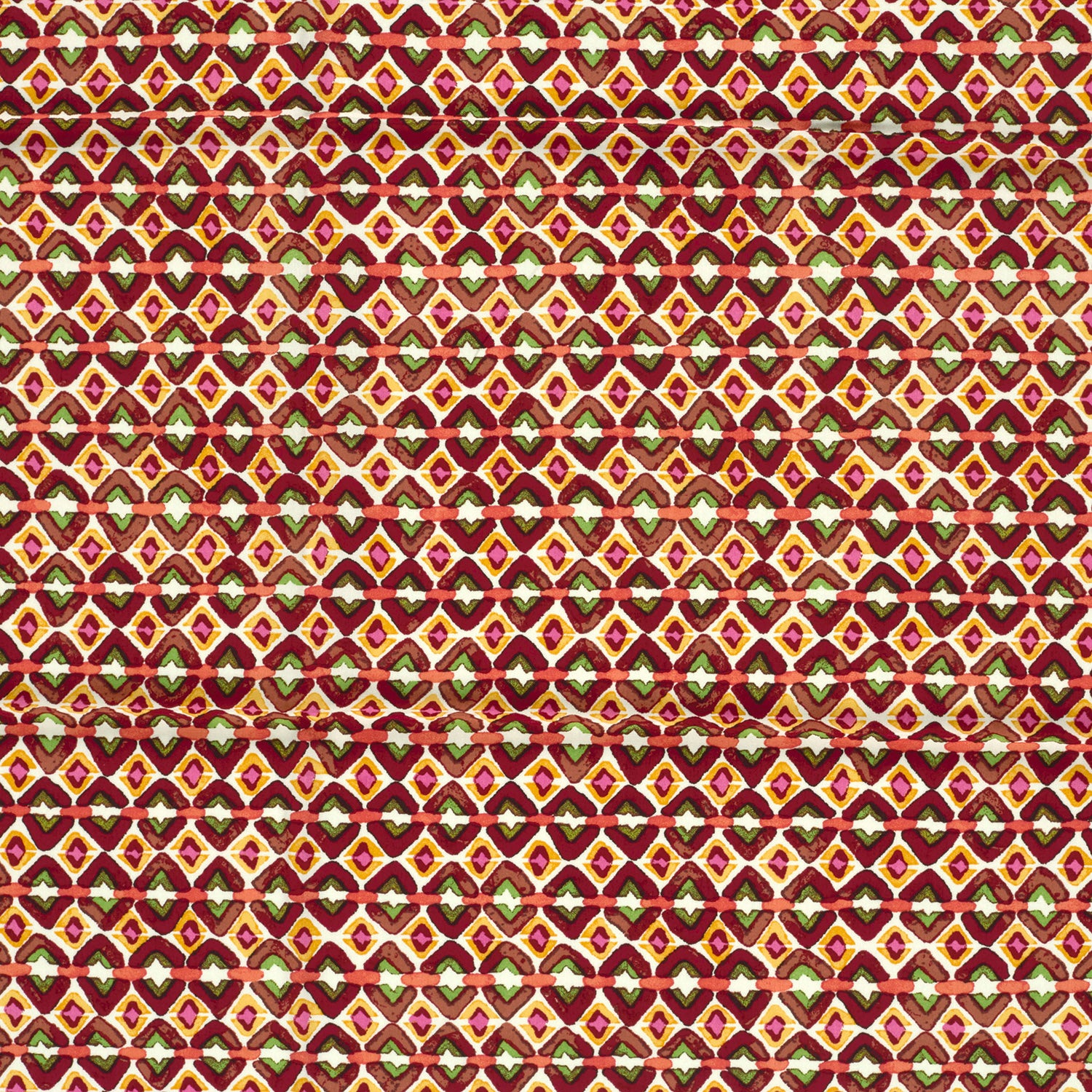 Viscose Poplin Stof Abstract Donker rood | Stoffen groothandel ...