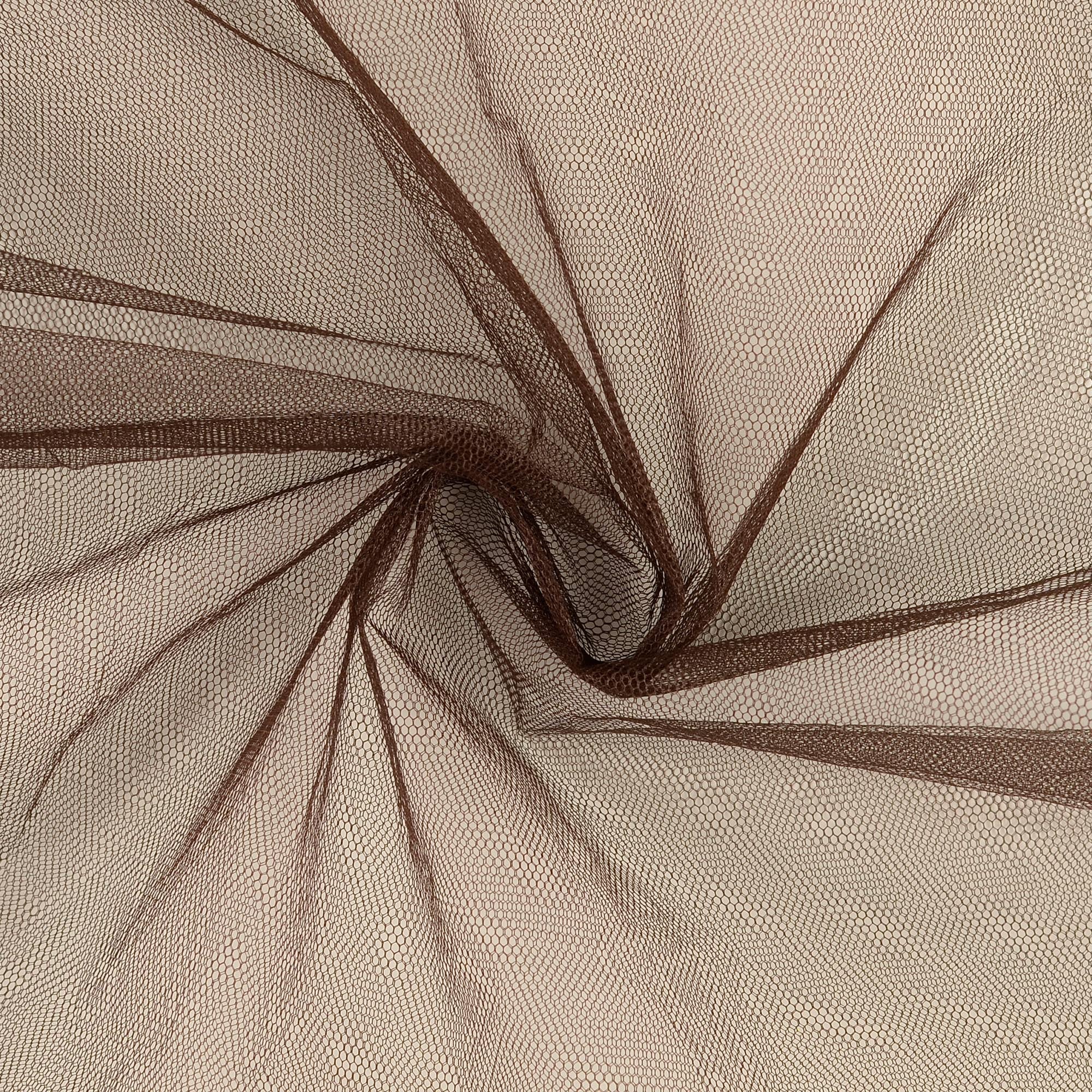 Tulle fabric Unicolour Brown | Wholesale fabrics | Nooteboom Textiles
