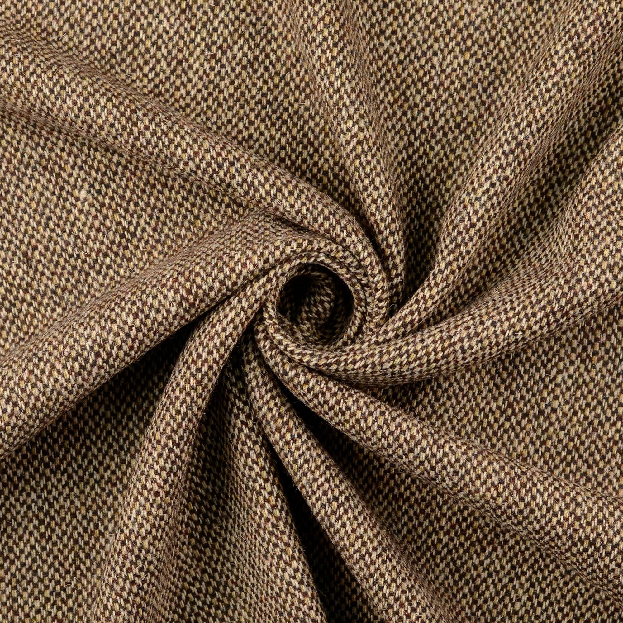 Tweed Tela Punto de espiga Marrón | Telas al por mayor | Nooteboom Textiles