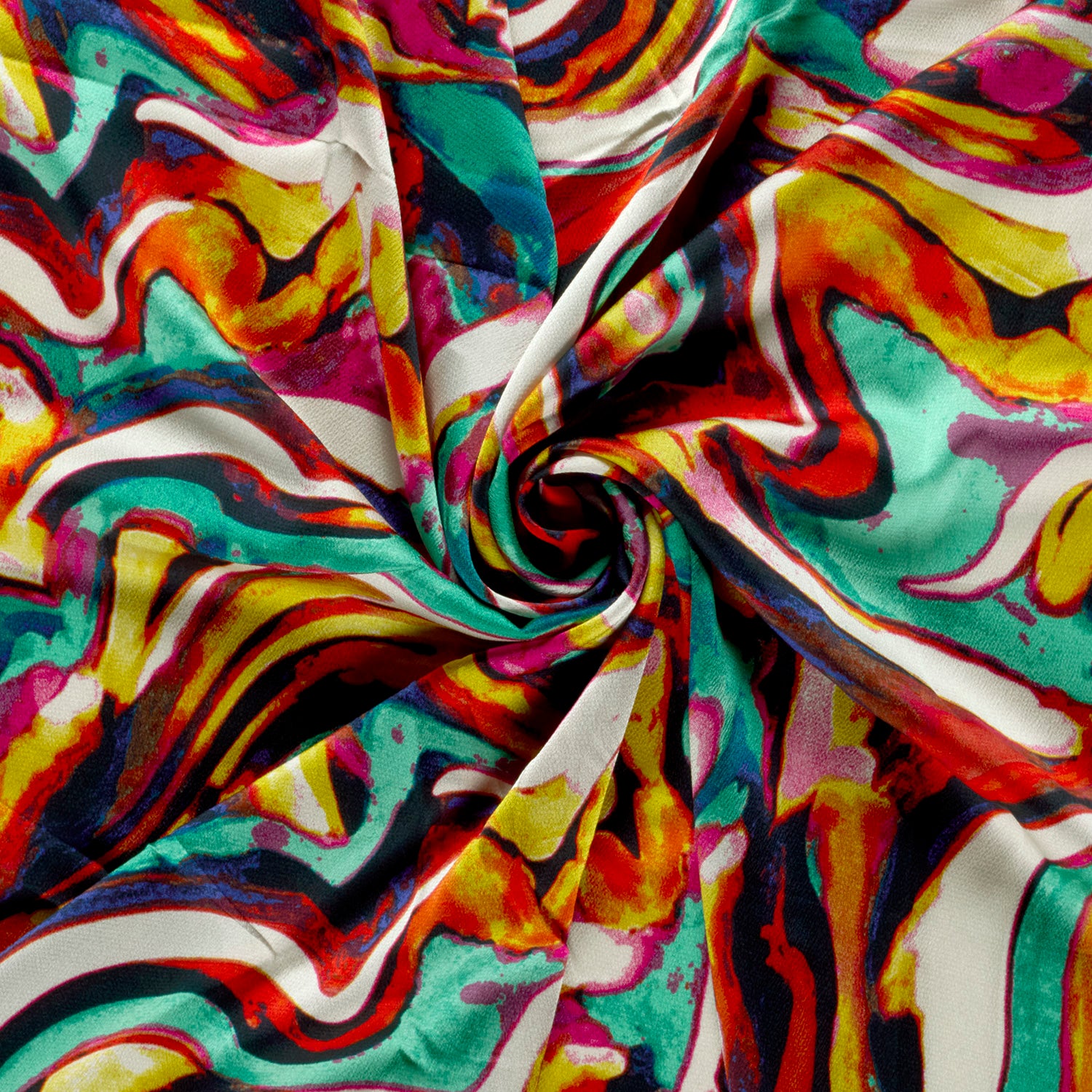Polyester Bubble Tela Abstracto Azul marino | Telas al por mayor ...