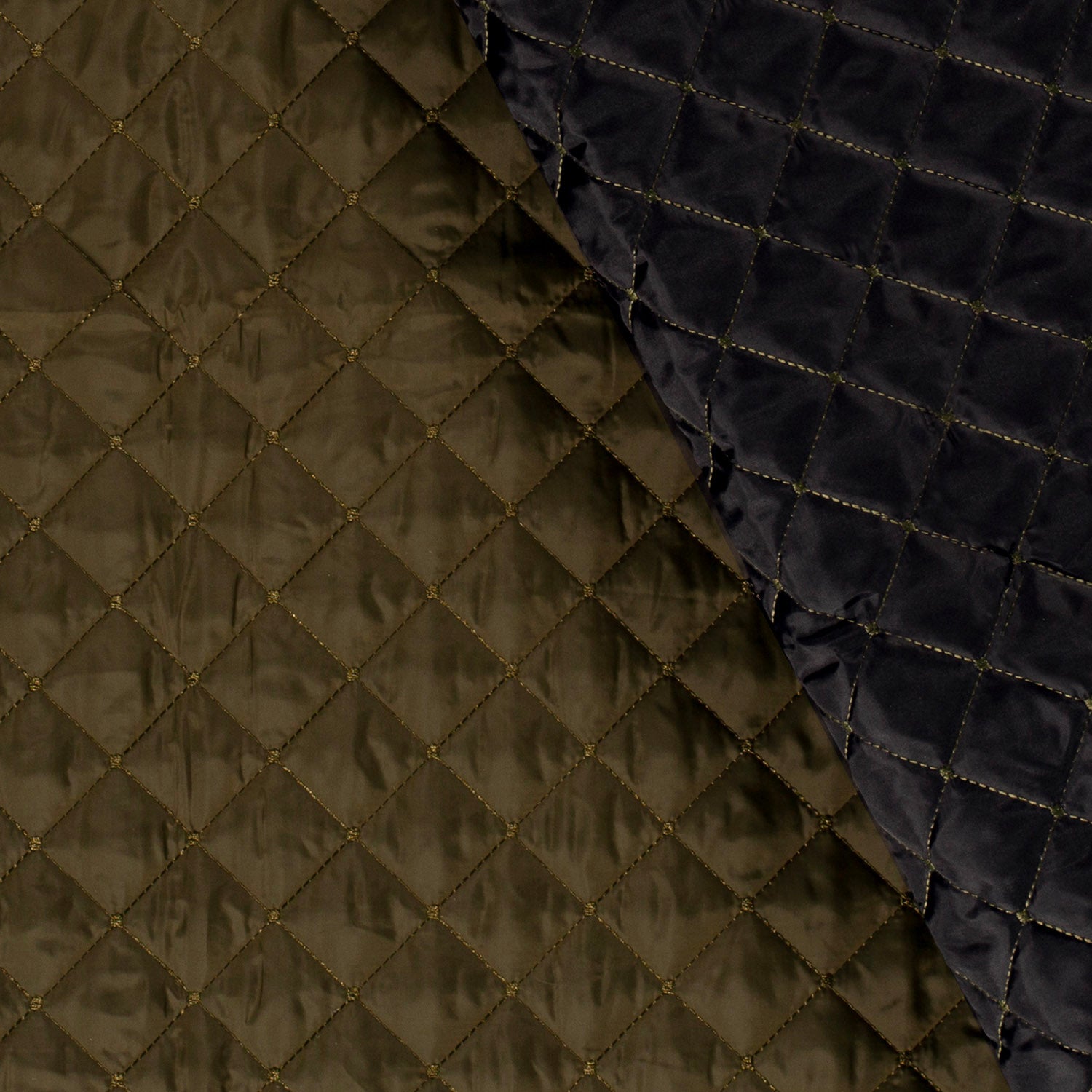Stepped Lining Tela Cuadros Verde caqui | Telas al por mayor ...