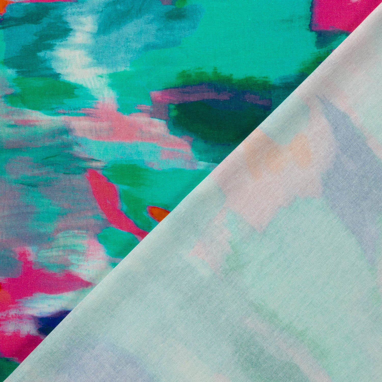 Viscose Lin Chaine et Trame Tissu Abstrait Menthe foncée | Tissus en ...