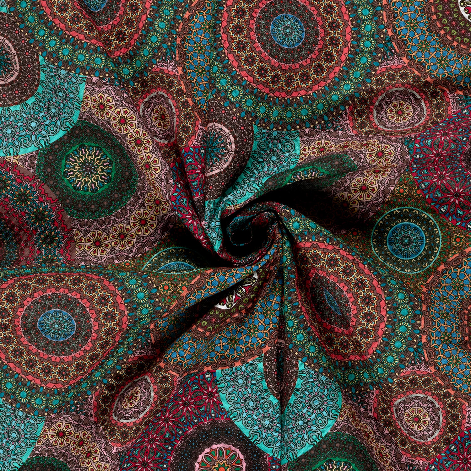Panama fabric Mandala's Multicolor | Wholesale fabrics | Nooteboom Textiles