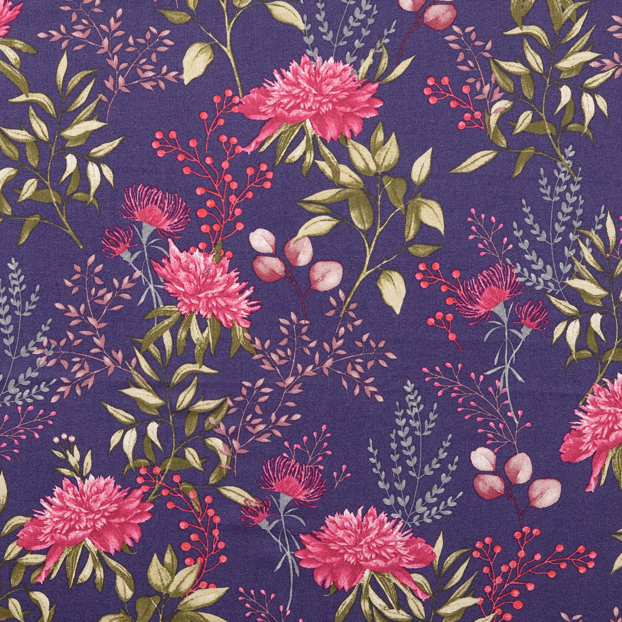 Fahnentuch Stoff Blumen Lila | Stoff Großhandel | Nooteboom Textiles