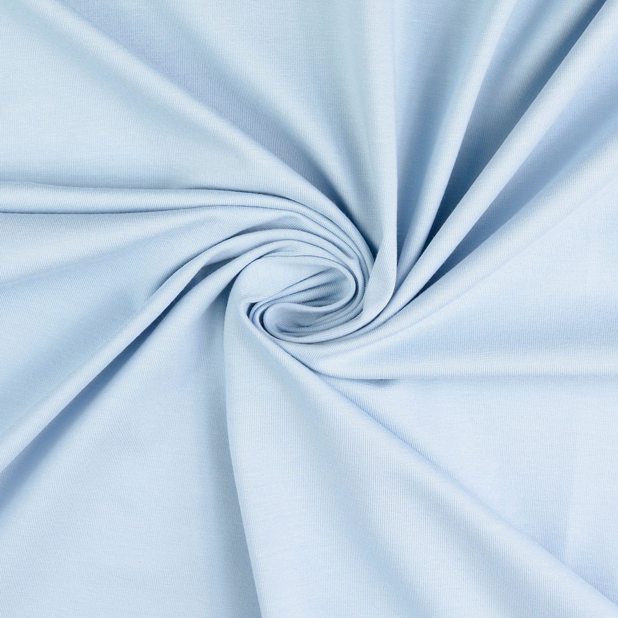 Cotton Jersey fabric Unicolour Light Blue | Wholesale fabrics ...