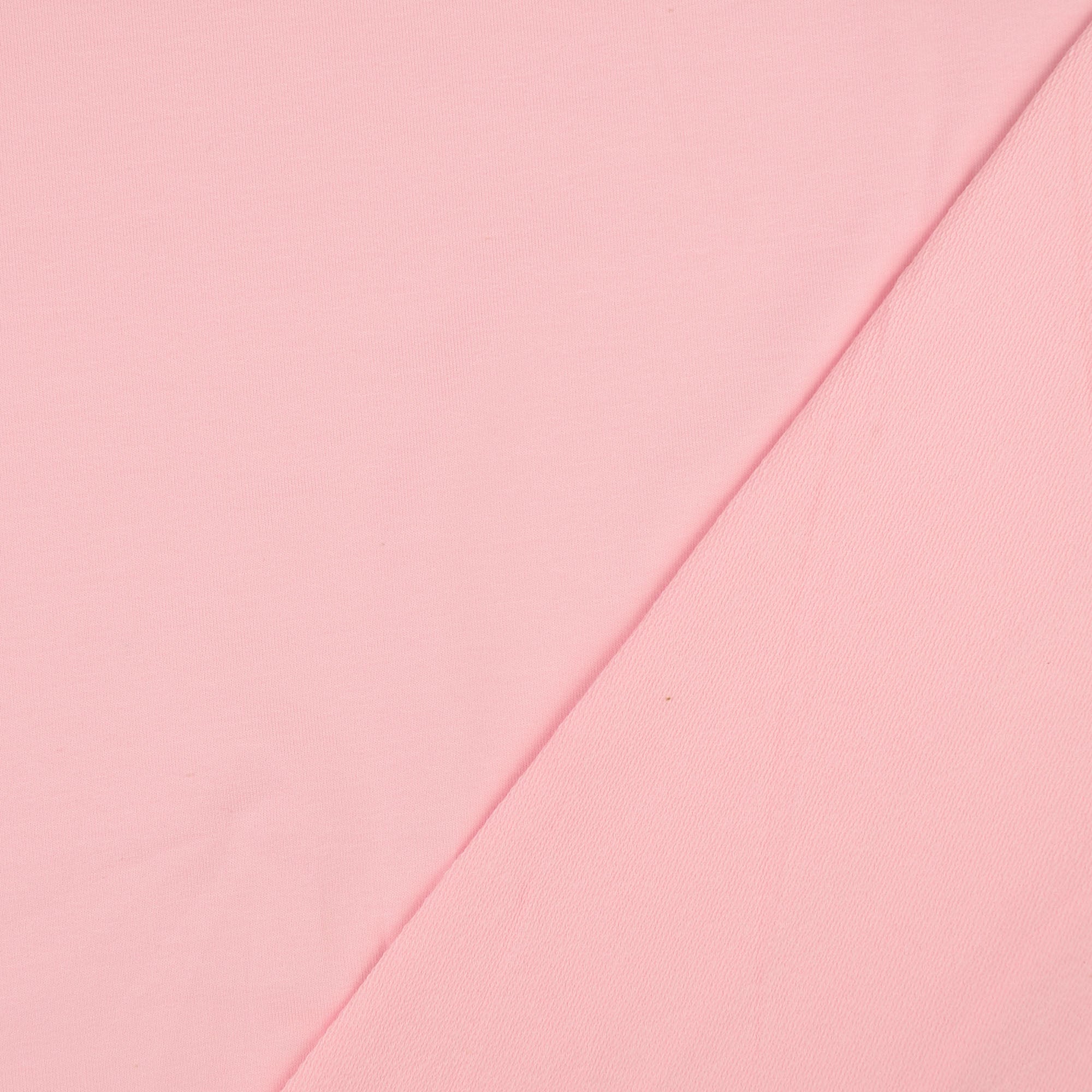 French Terry fabric Unicolour Light Pink | Wholesale fabrics ...