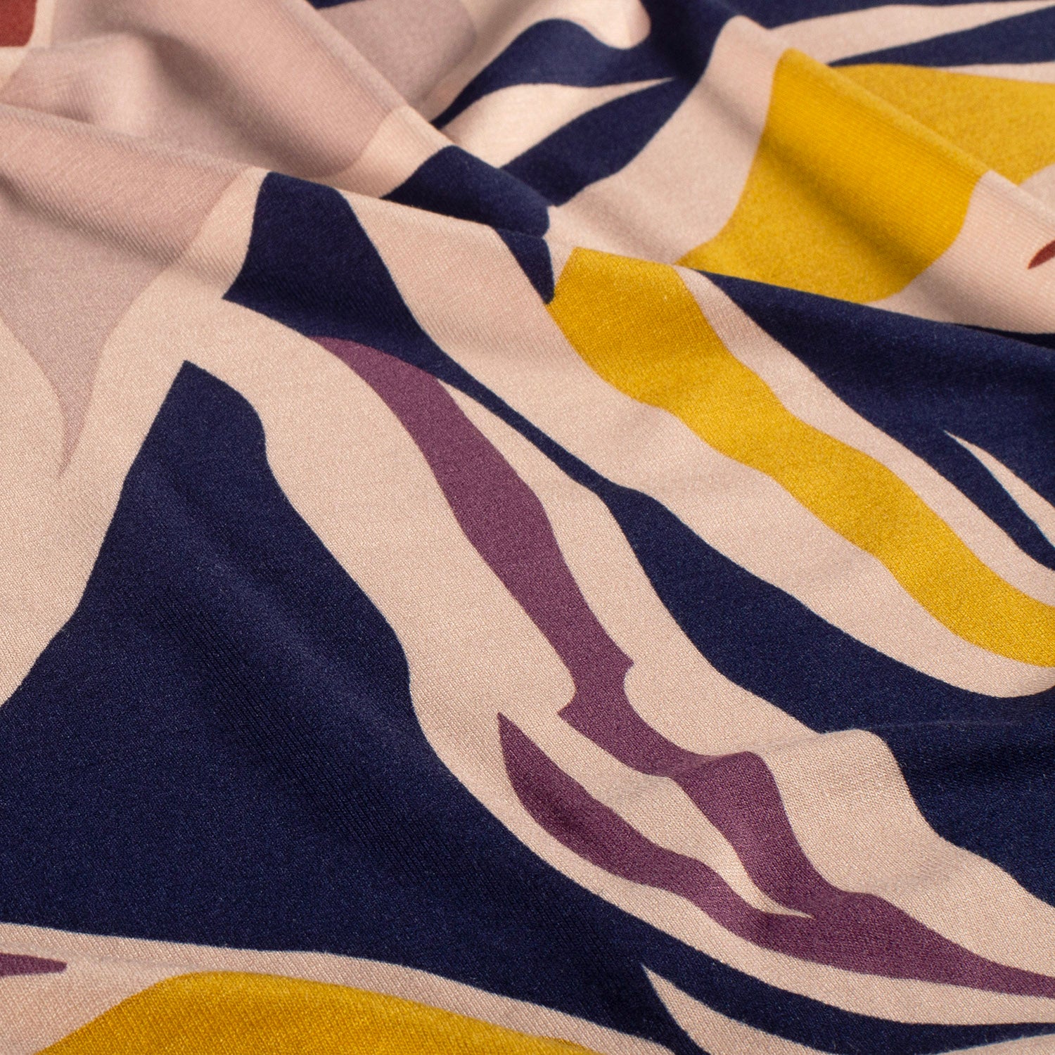 Viscose Vortex Jersey fabric Abstract Navy | Wholesale fabrics ...