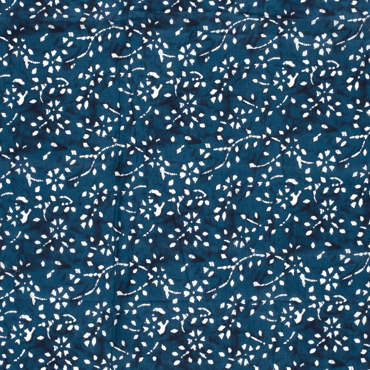 Voile Stoff Blumen Indigoblau | Stoff Großhandel | Nooteboom Textiles