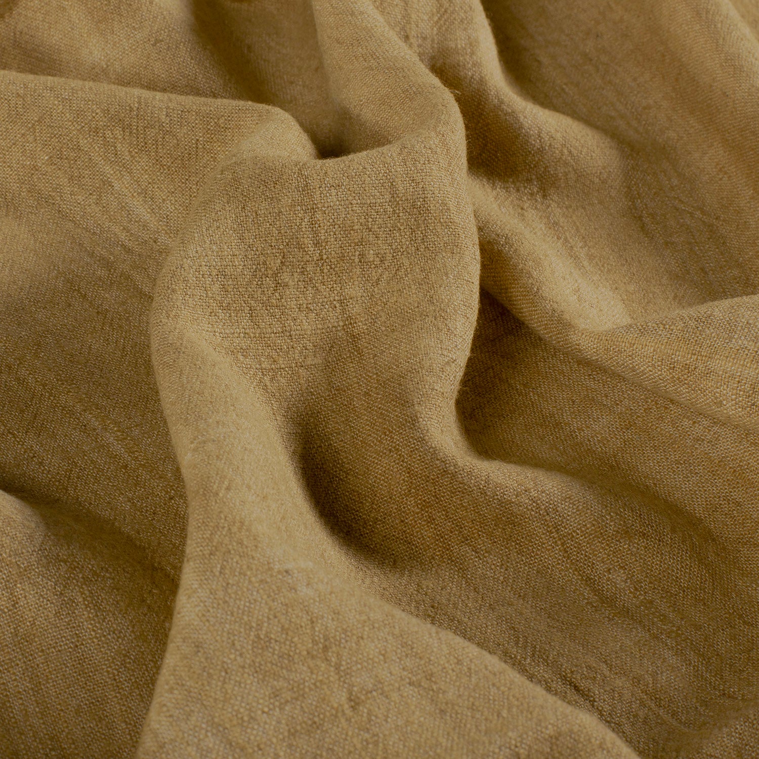 Viscose Lin Chaine et Trame Tissu Unicolore Caramel | Tissus en gros ...