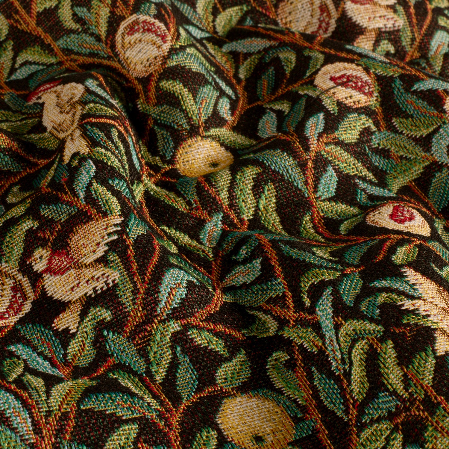 Gobelin Tissu oiseaux Noir | Tissus en gros | Nooteboom Textiles
