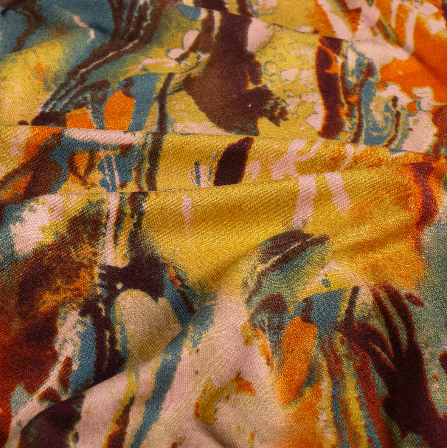 Viscose Vortex Jersey fabric Abstract Brique | Wholesale fabrics ...