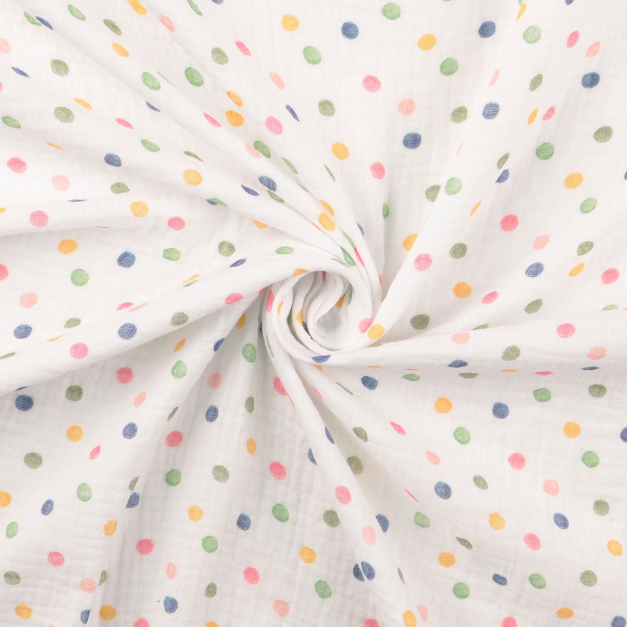 Musselin Stoff Punkte Mehrfarbig | Stoff Großhandel | Nooteboom Textiles