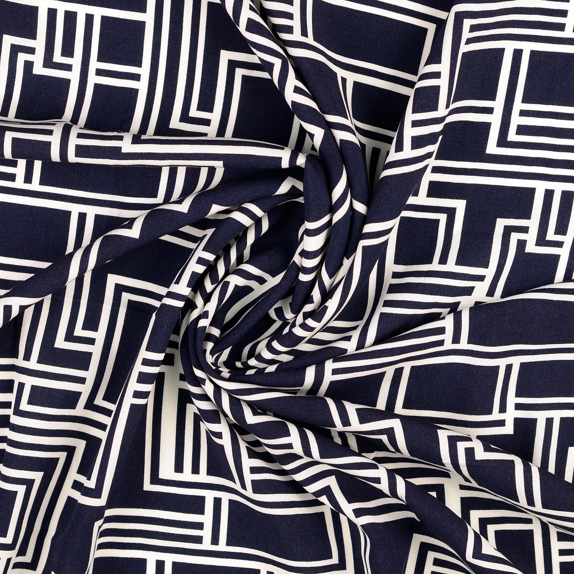 Viscose Poplin Stof Marine | Stoffen groothandel | Nooteboom Textiles