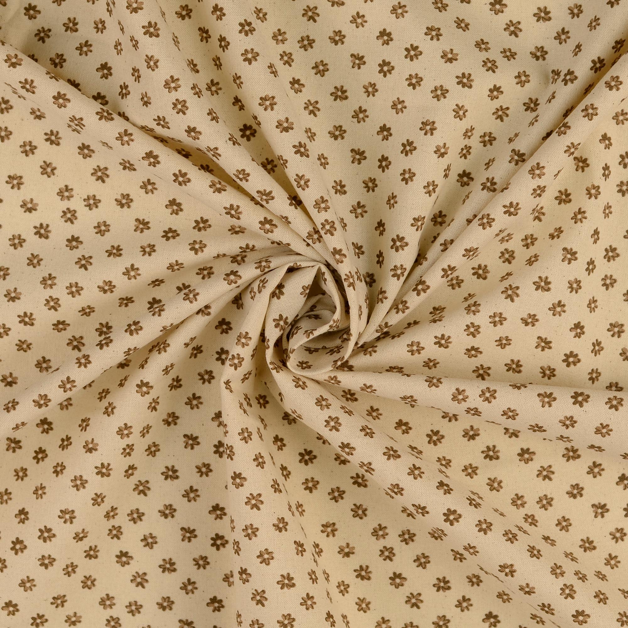 Cretonne fabric Flowers Beige | Wholesale fabrics | Nooteboom Textiles