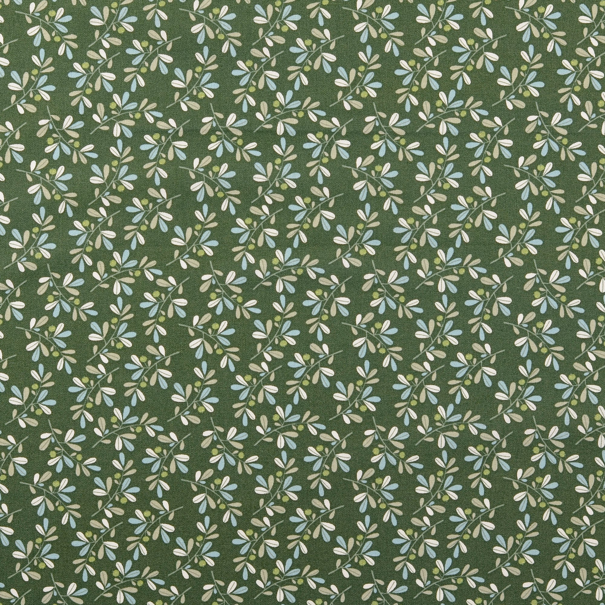Cretonne fabric Leaves Forest Green | Wholesale fabrics | Nooteboom ...