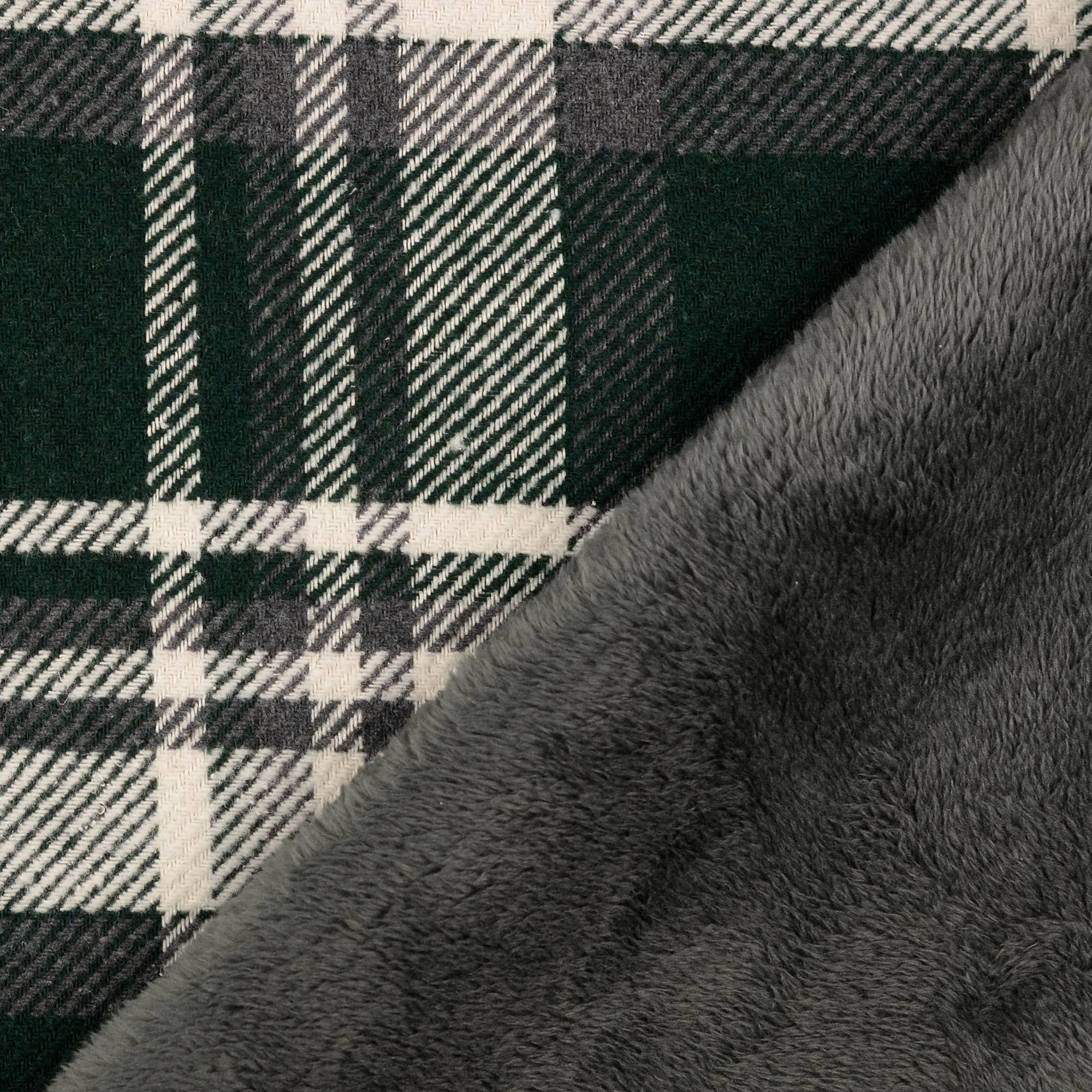 Tweed Tissu Carreaux Vert foncé | Tissus en gros | Nooteboom Textiles