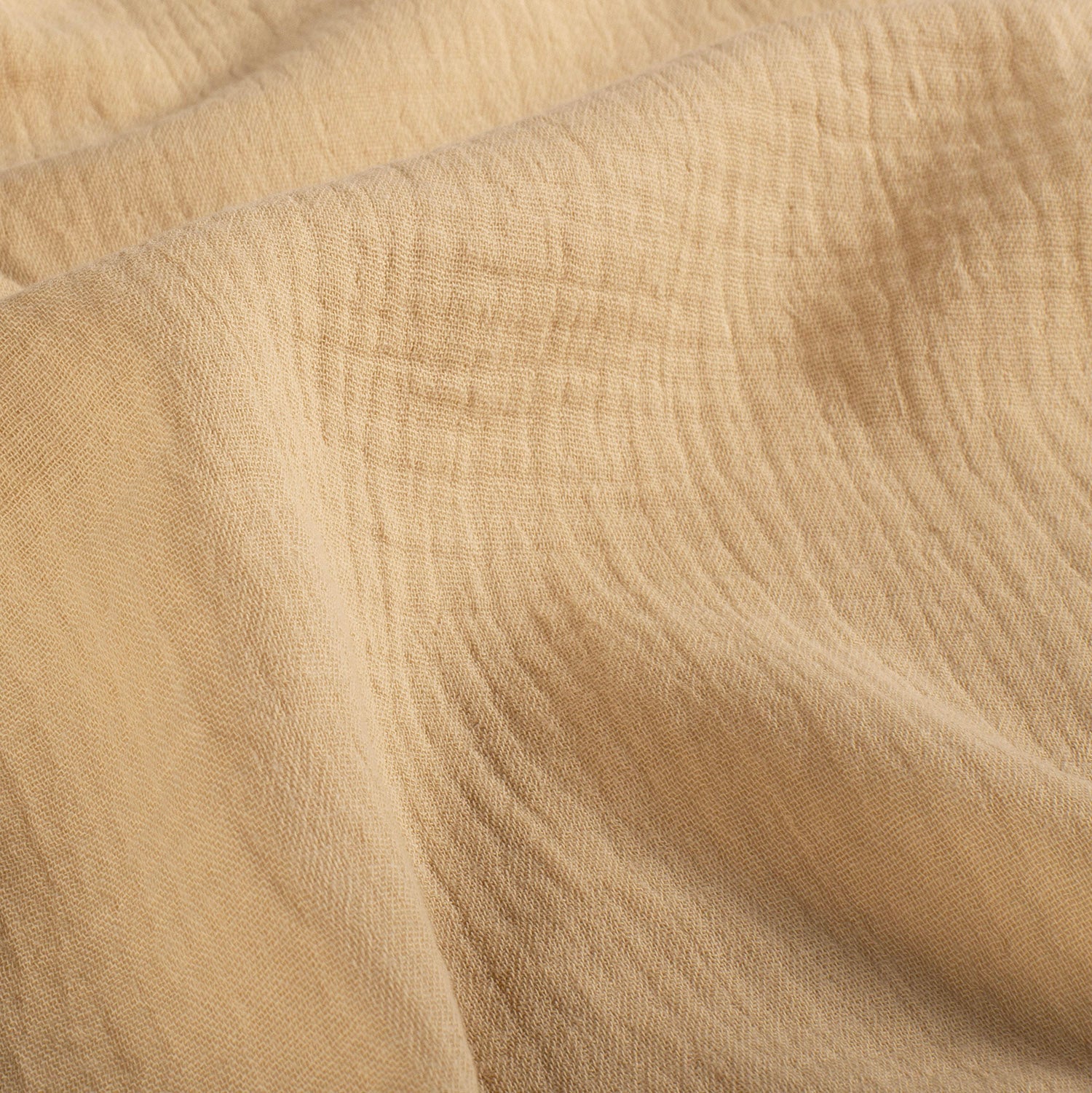 Muslin GOTS organic fabric Unicolour Camel | Wholesale fabrics ...