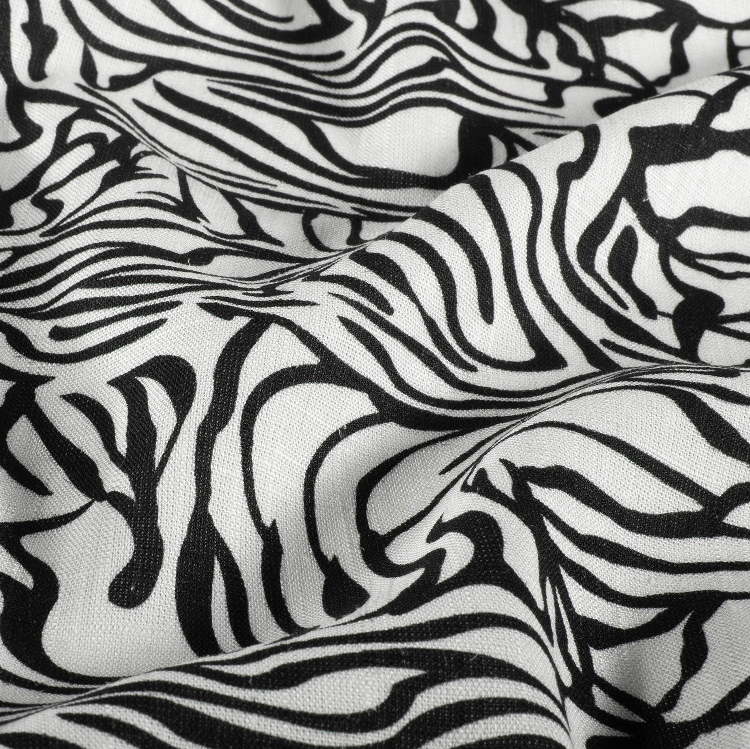 Viscose Lin Chaine et Trame Tissu zèbres Blanc | Tissus en gros ...