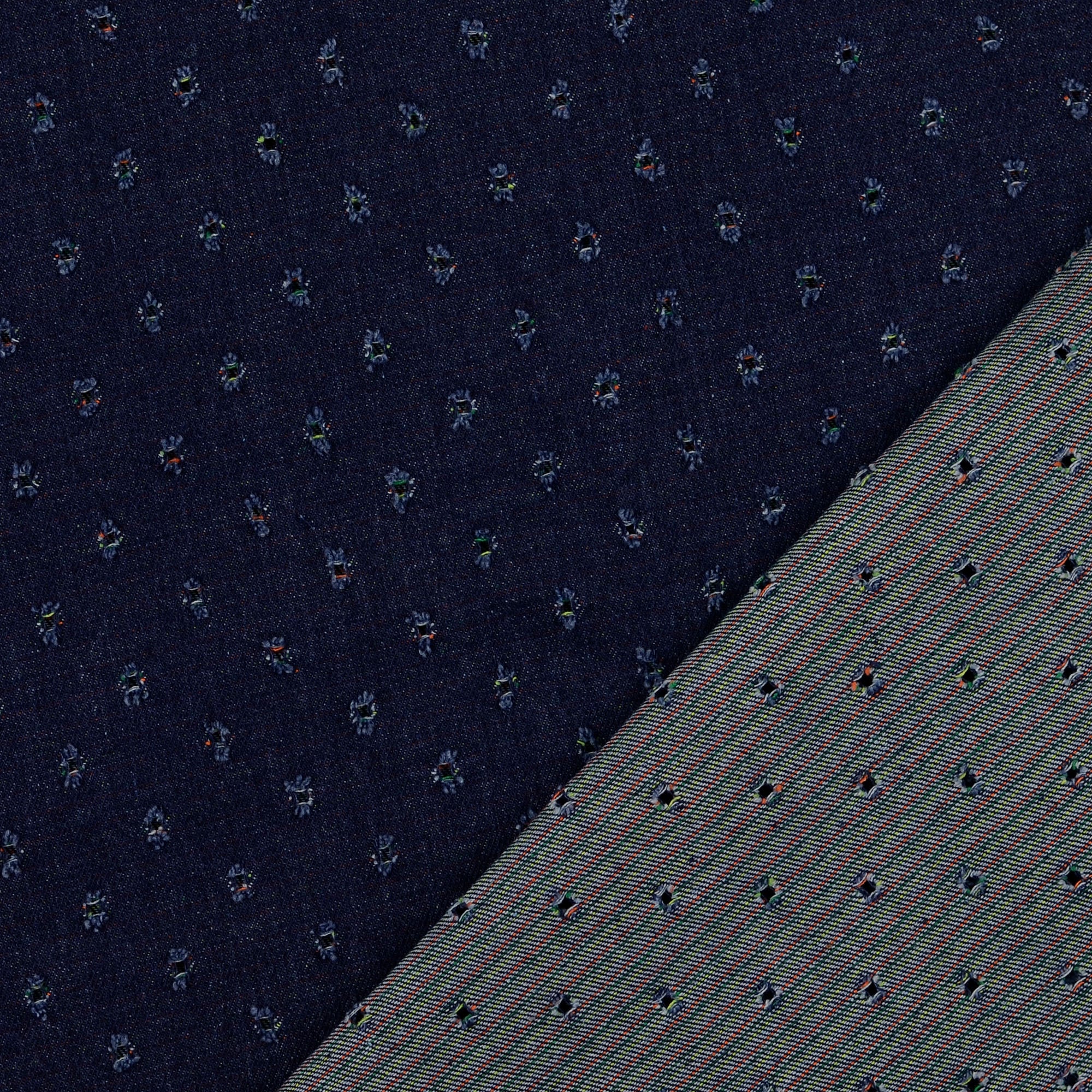 Jeans Tissu rayures Bleu Marine | Tissus en gros | Nooteboom Textiles