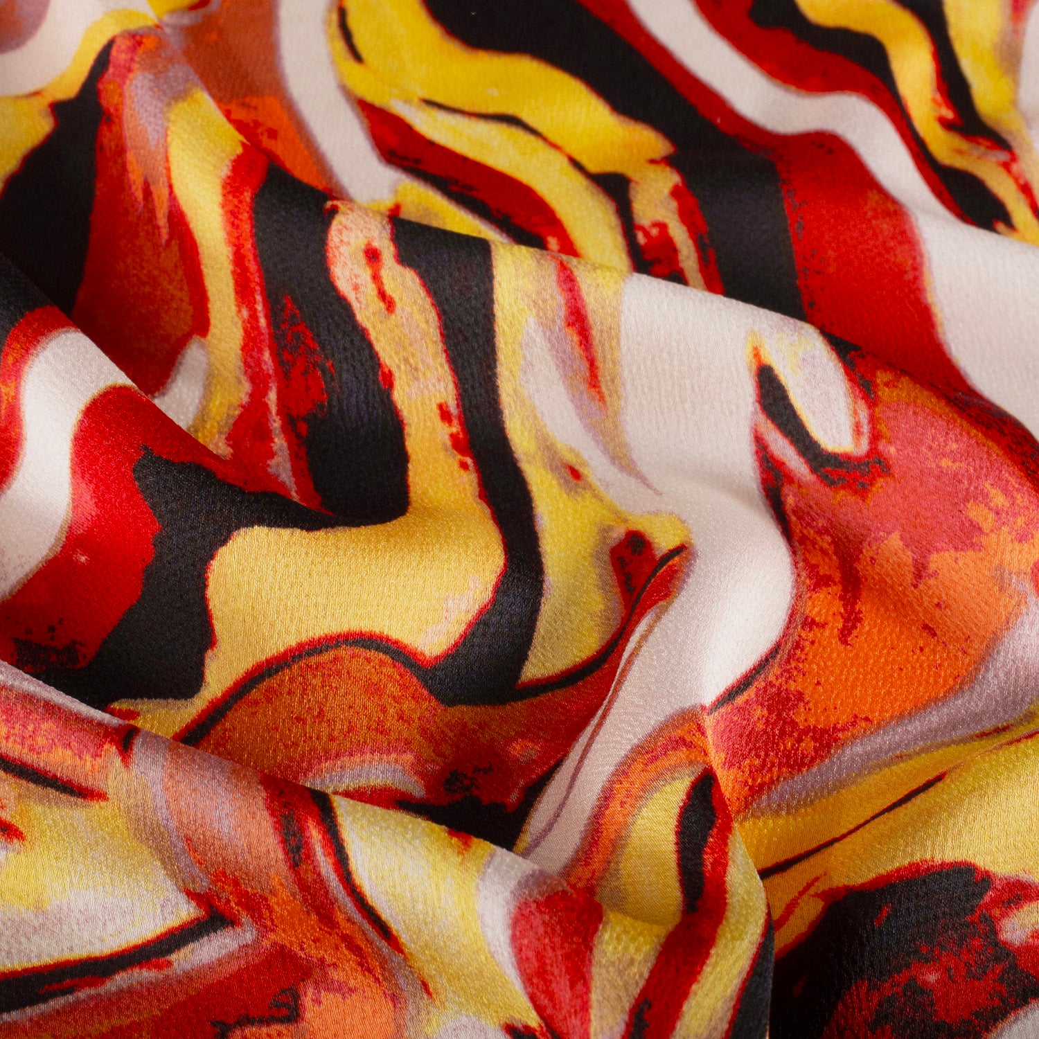Polyester Bubble Tela Abstracto Rojo | Telas al por mayor | Nooteboom ...