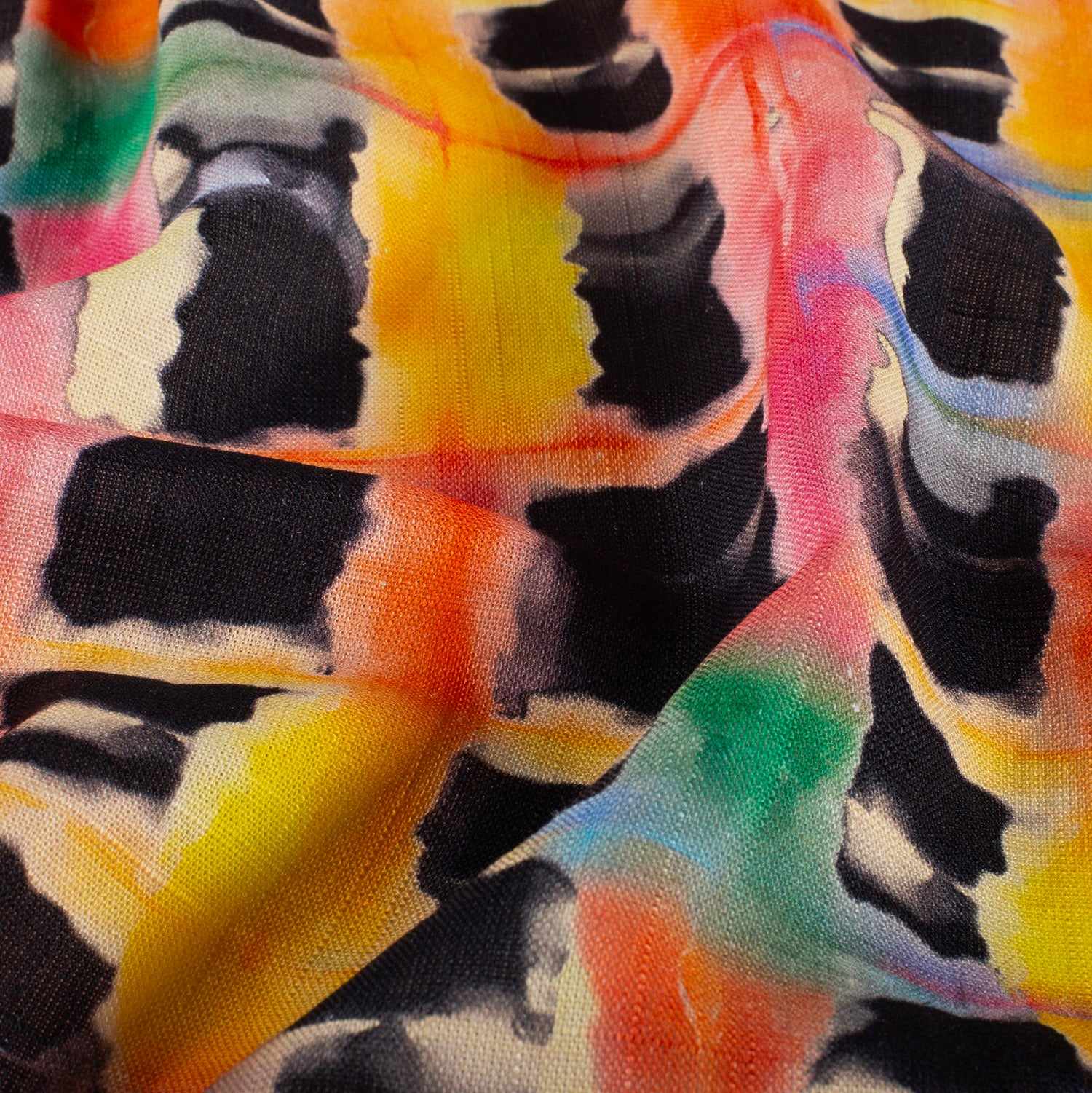 Viscose Lin Chaine et Trame Tissu Abstrait Bleu Marine | Tissus en gros ...