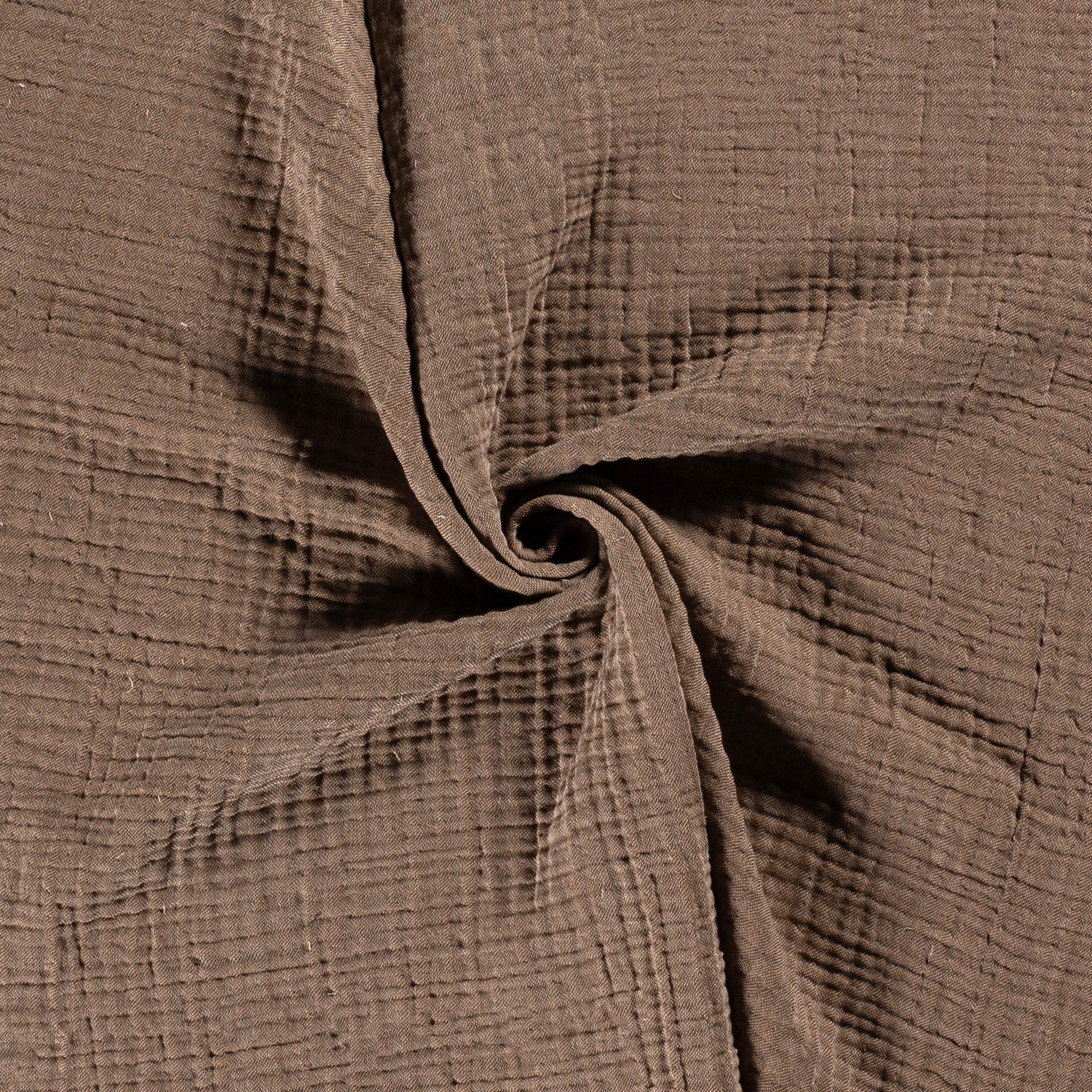 Muslin Four Layer fabric Unicolour Brown | Wholesale fabrics | Nooteboom Textiles
