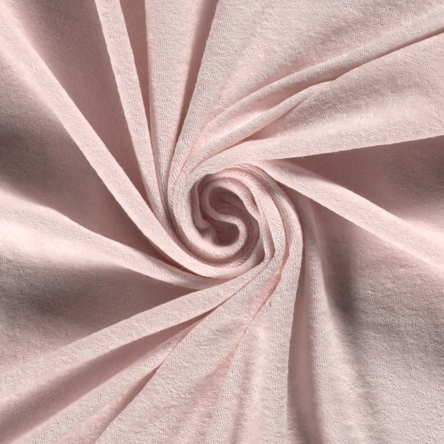 Stretch terry fabric Unicolour Light Pink | Wholesale fabrics ...