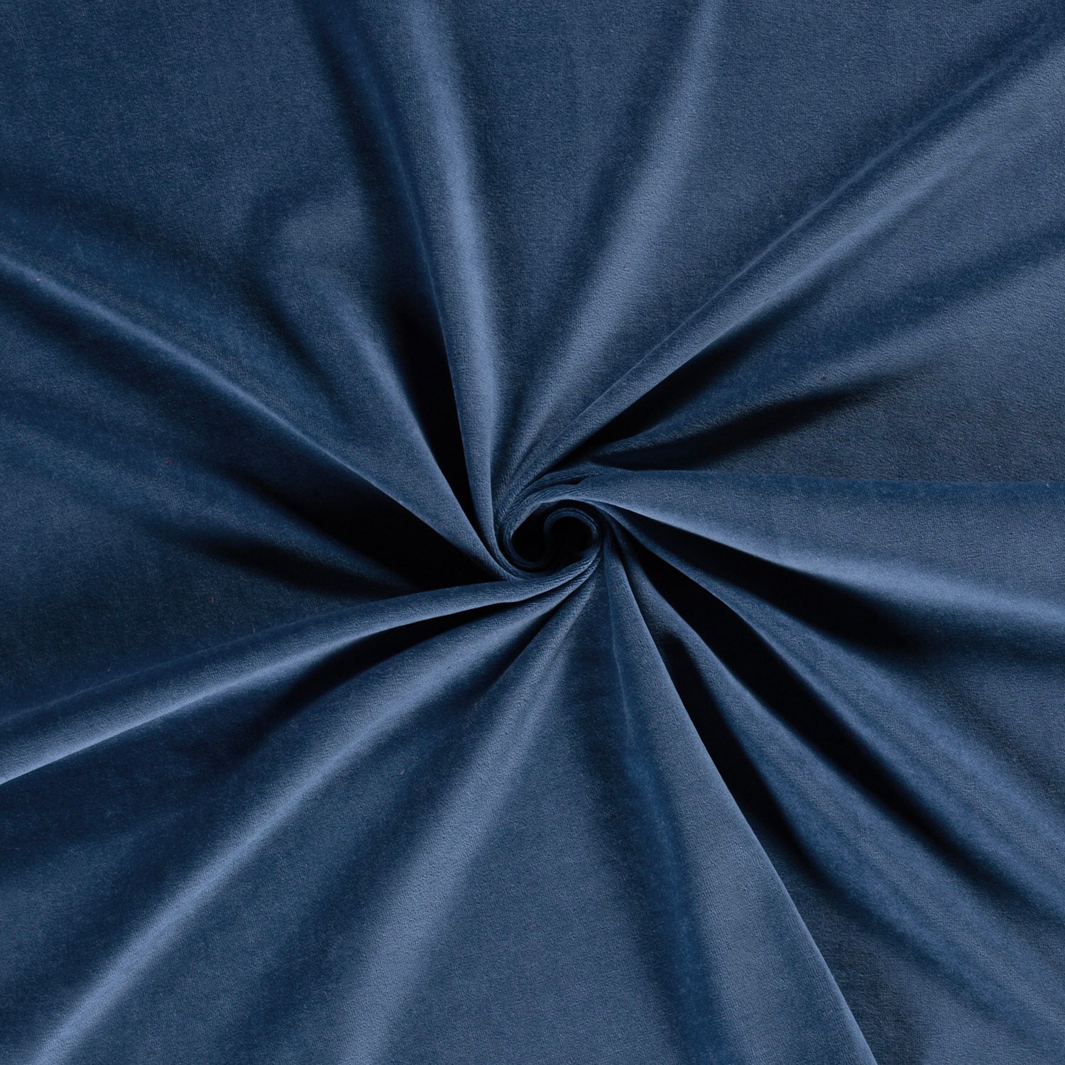 Nicky velours fabric Unicolour Steel Blue | Wholesale fabrics ...
