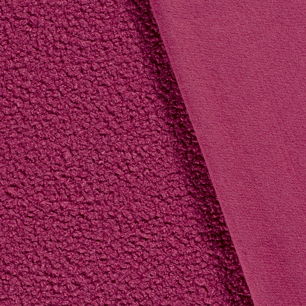Bouclé fabric Unicolour Fuchsia | Wholesale fabrics | Nooteboom Textiles