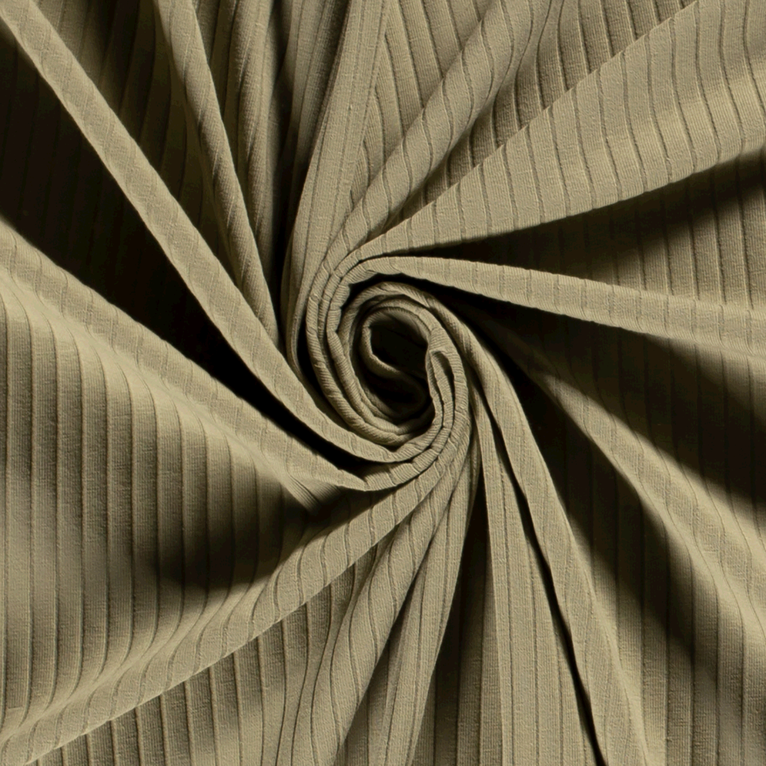 Rib Jersey fabric Unicolour Olive Green | Wholesale fabrics | Nooteboom ...
