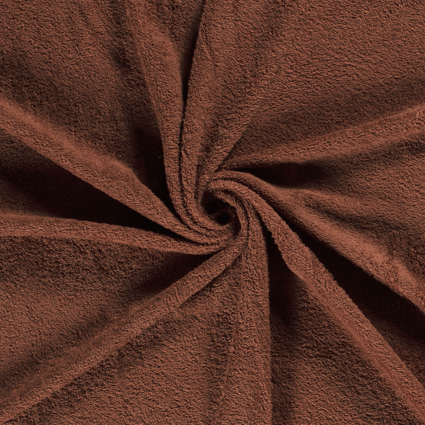 Terry Towelling fabric Unicolour Redwood | Wholesale fabrics ...