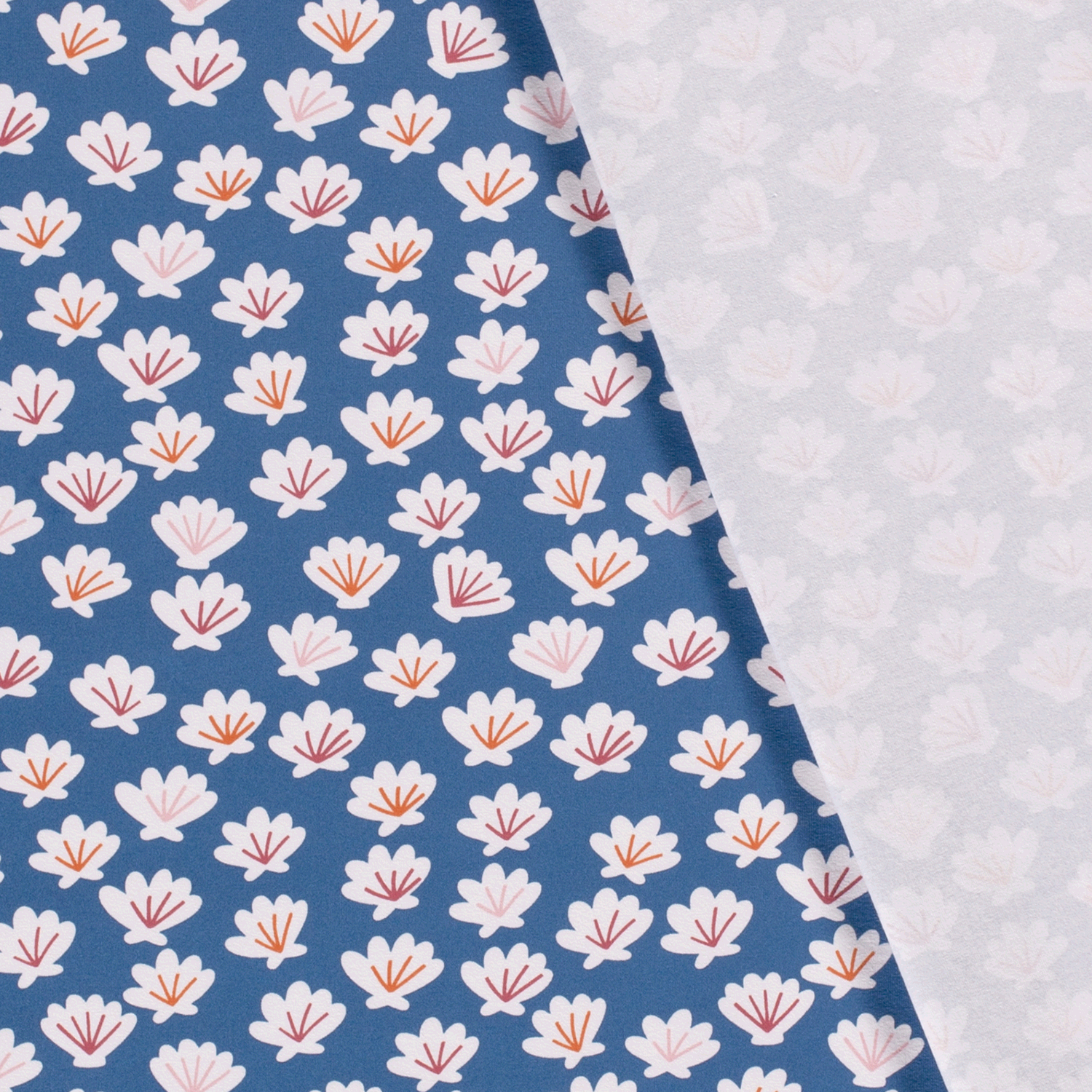 Cotton Jersey fabric Shells Indigo | Wholesale fabrics | Nooteboom Textiles