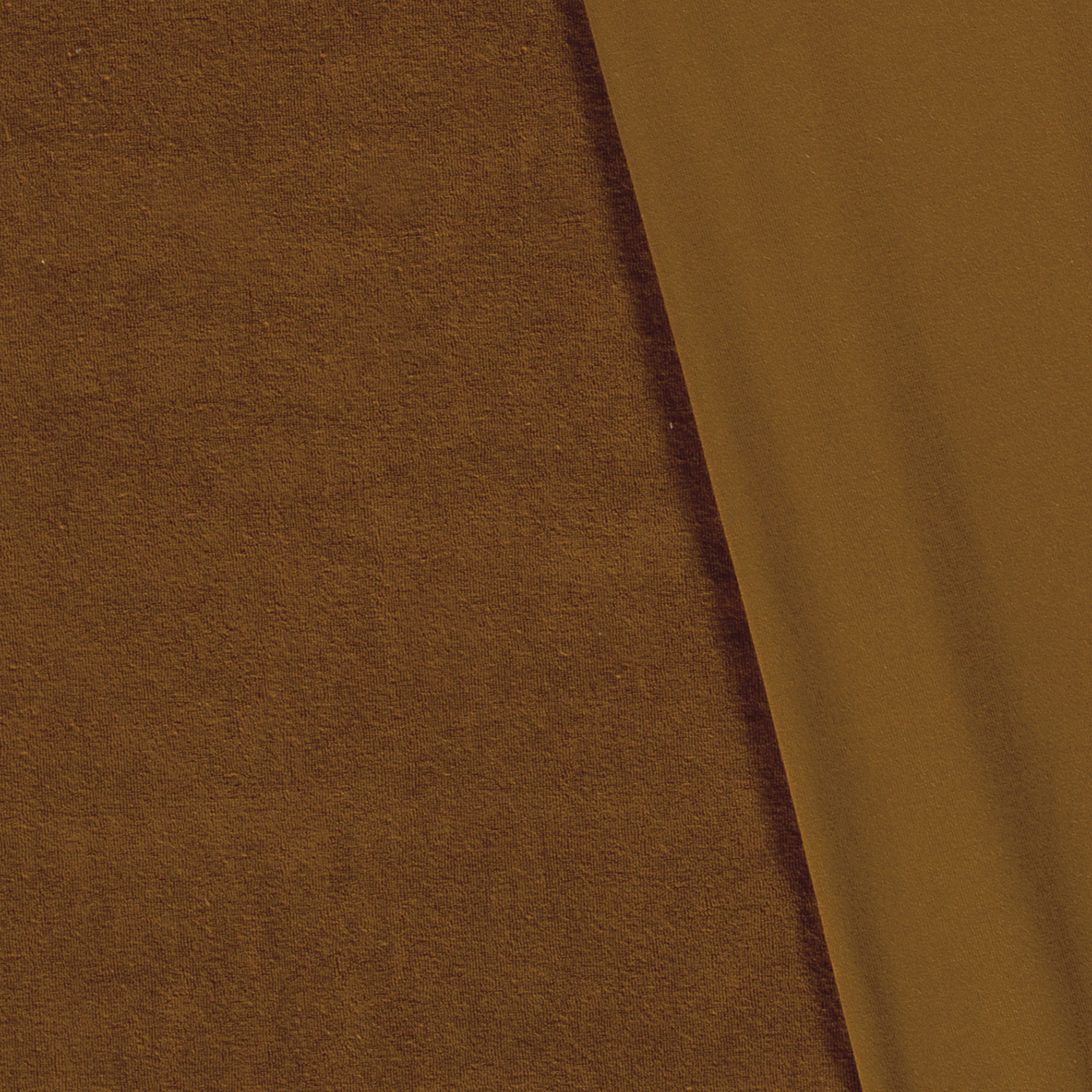 Stretch terry fabric Unicolour Caramel | Wholesale fabrics | Nooteboom ...