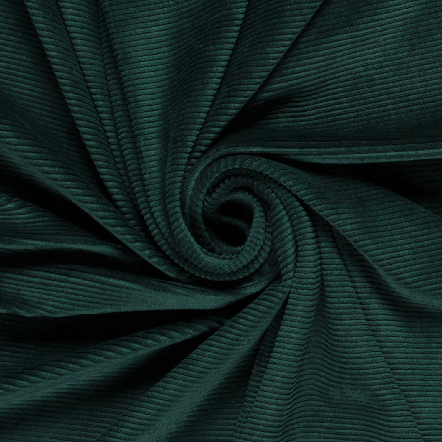 Nicky Velours Rib fabric Unicolour Dark Green | Wholesale fabrics ...