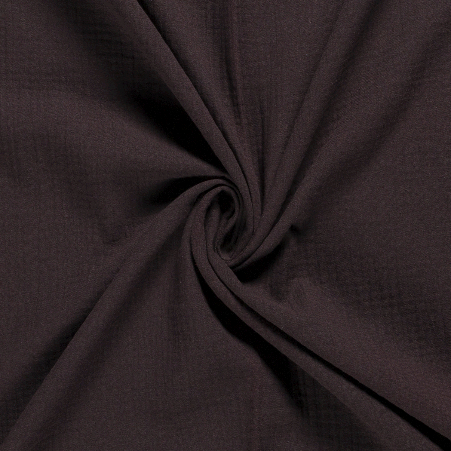 Muslin fabric Unicolour Dark Brown | Wholesale fabrics | Nooteboom Textiles